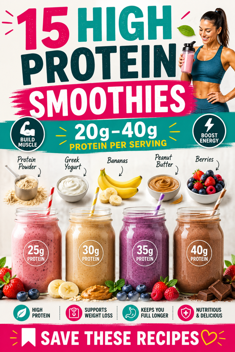 15 Healthy Smoothie Recipes: High Protein, Low Calorie & Meal Replacem ...